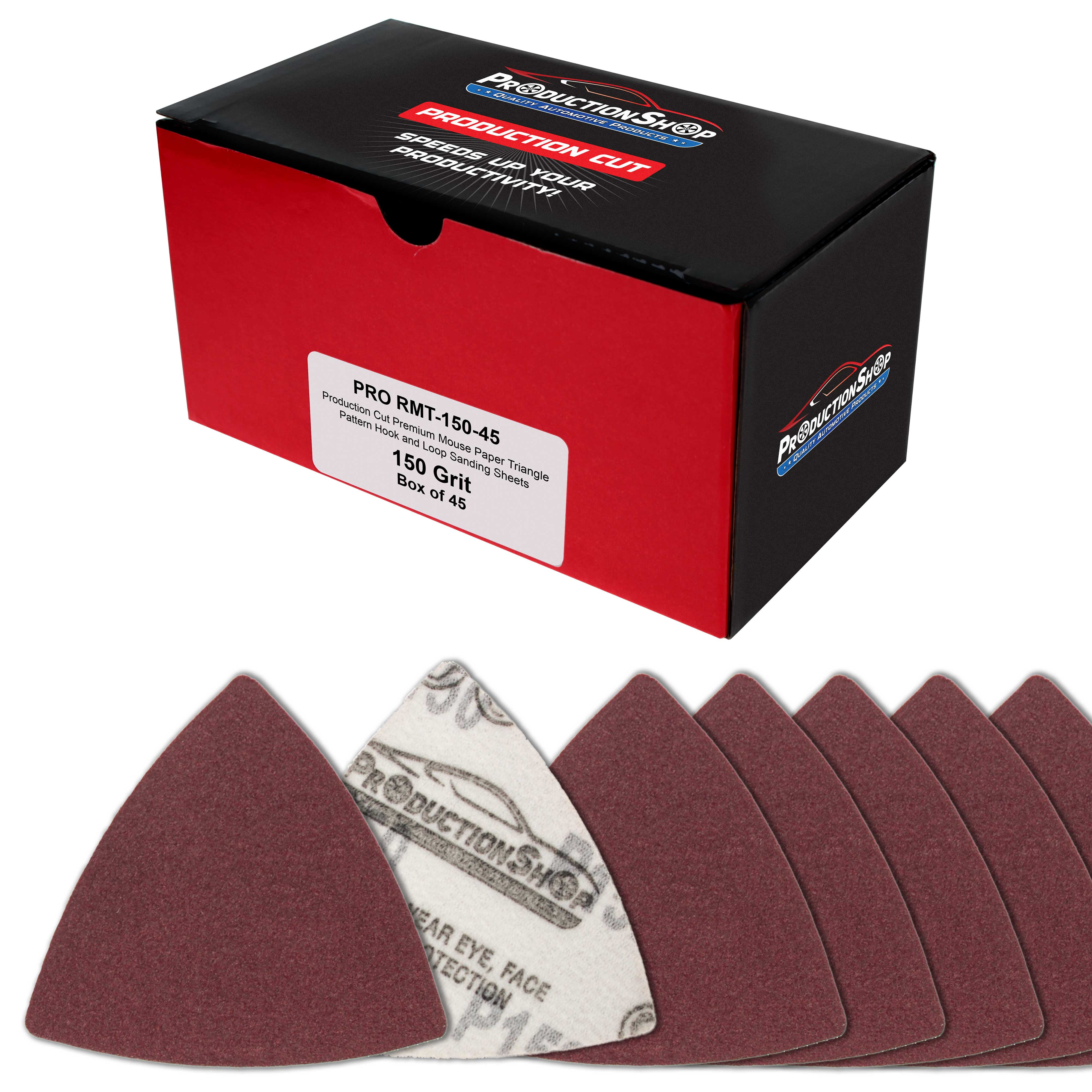 ProductionShop Premium 150 Grit Triangle Mouse Detail Sander Sandpaper ...