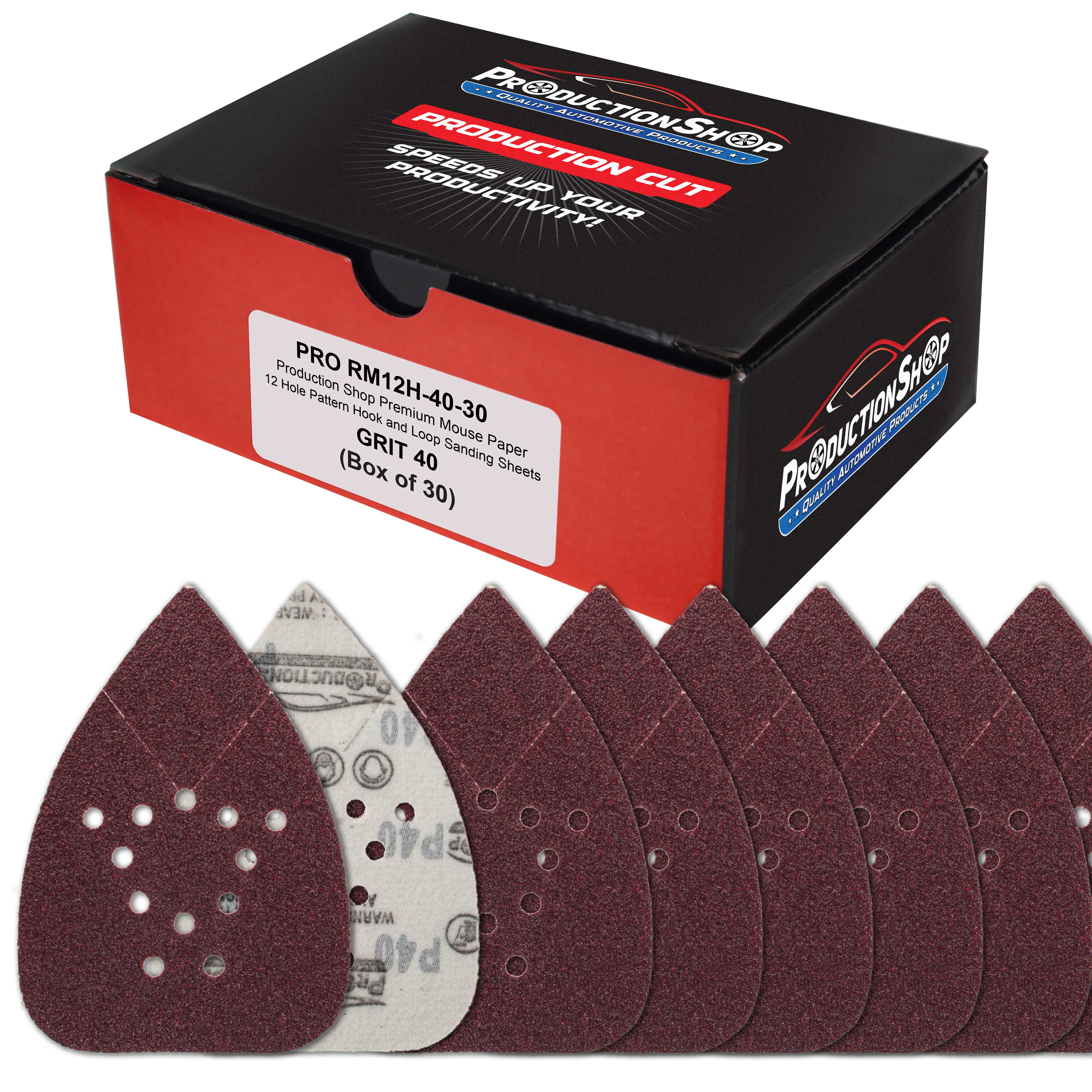 ProductionShop Premium 40 Grit 12-Hole Pattern Mouse Detail Sander ...