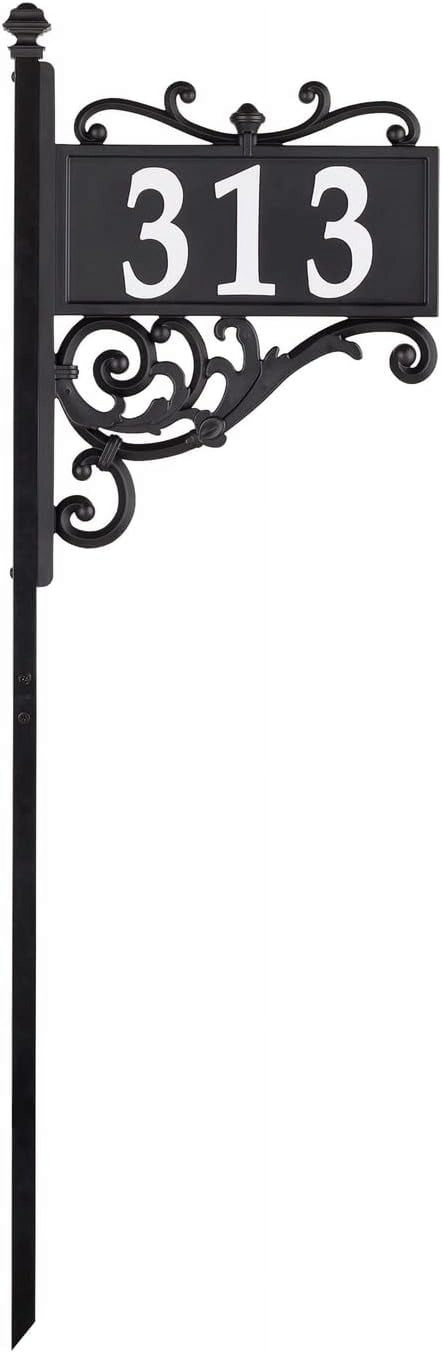 Products 11244 Nite Bright Acanthus Reflective Post Sign Address Plaque ...