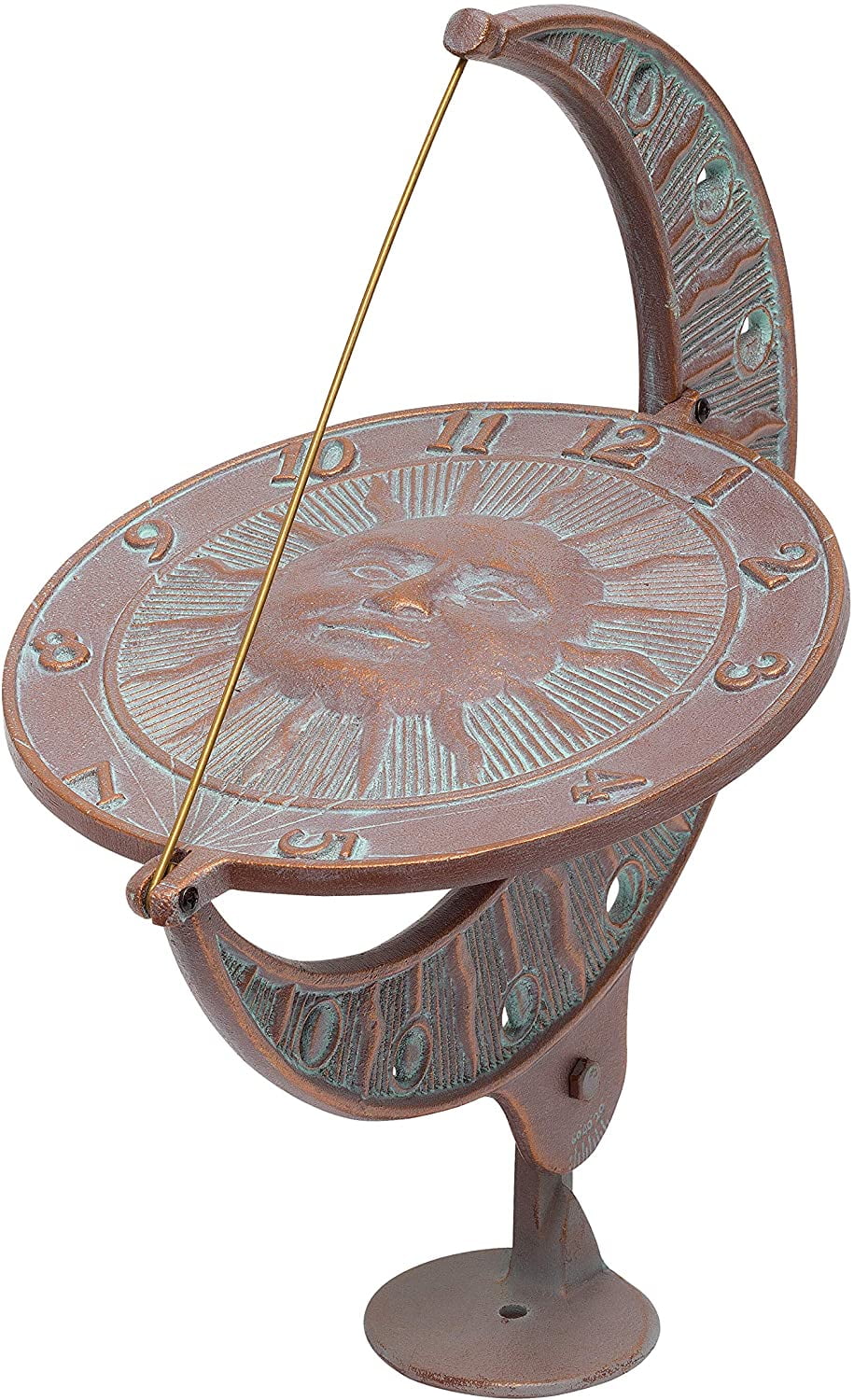 Products 1273 Sun and Moon Sundial, Copper Verdi - Walmart.com