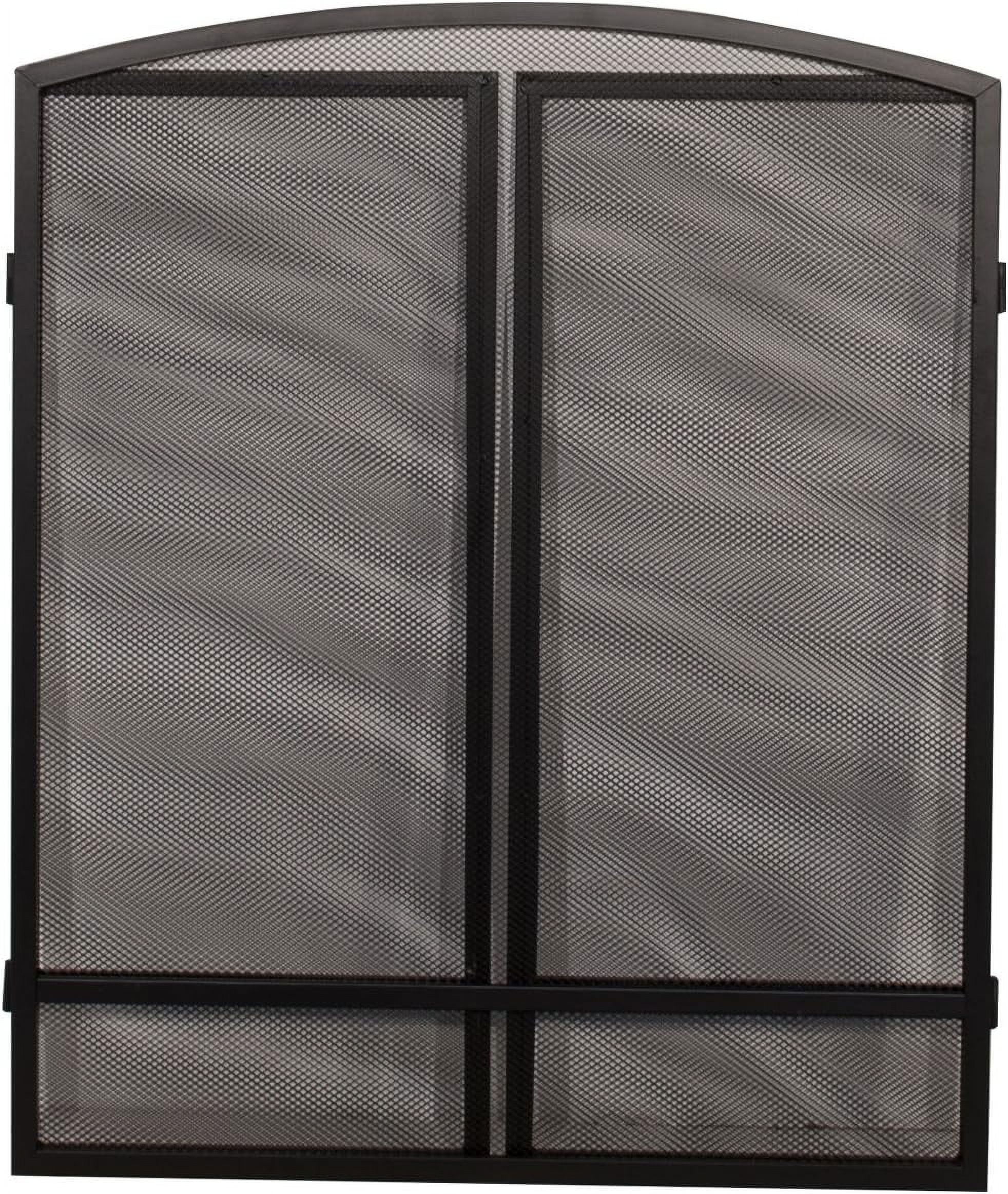 Products 15951 3-Panel Arch Screen with Double Bar for Fireplace, 29.25 ...