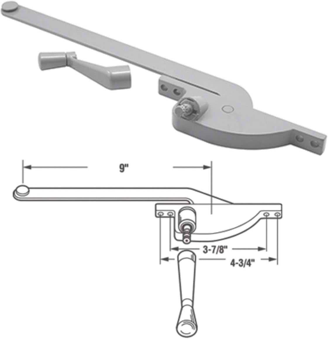 Products 1762-LA Casement Operator, 9-Inch Teardrop Type, Left Hand ...