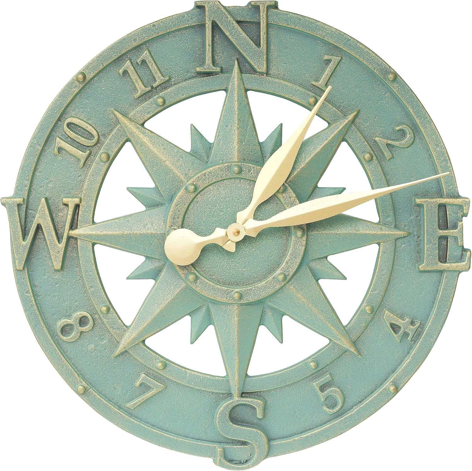 Products Bronze Compass Rose Clock Verdi - Walmart.com