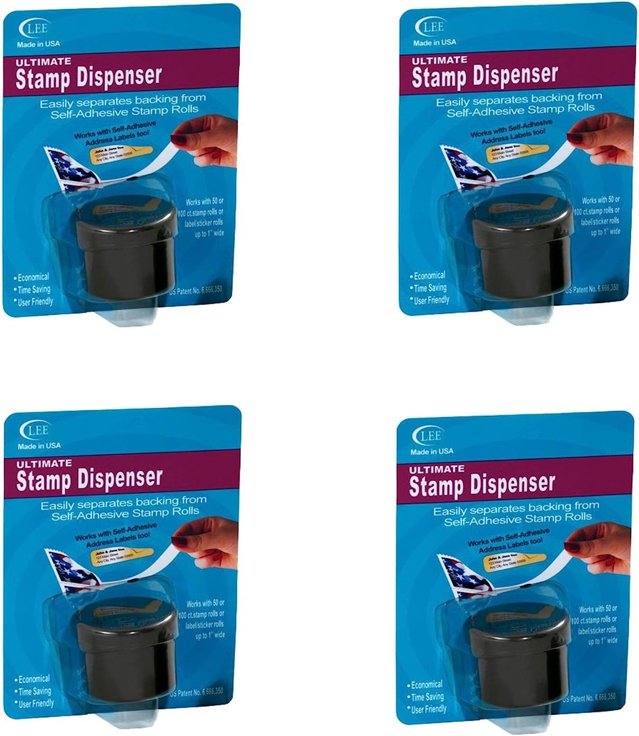 Products Company. Ultimate Stamp Dispenser, Black (40100). Pack of Four ...