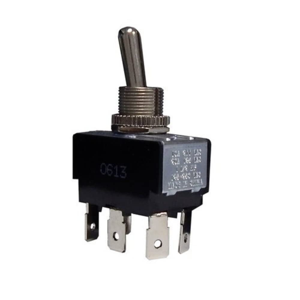 Products Momentary Toggle Switch Heavy Duty, DPDT (On)-Off-(On) 6 Quick ...