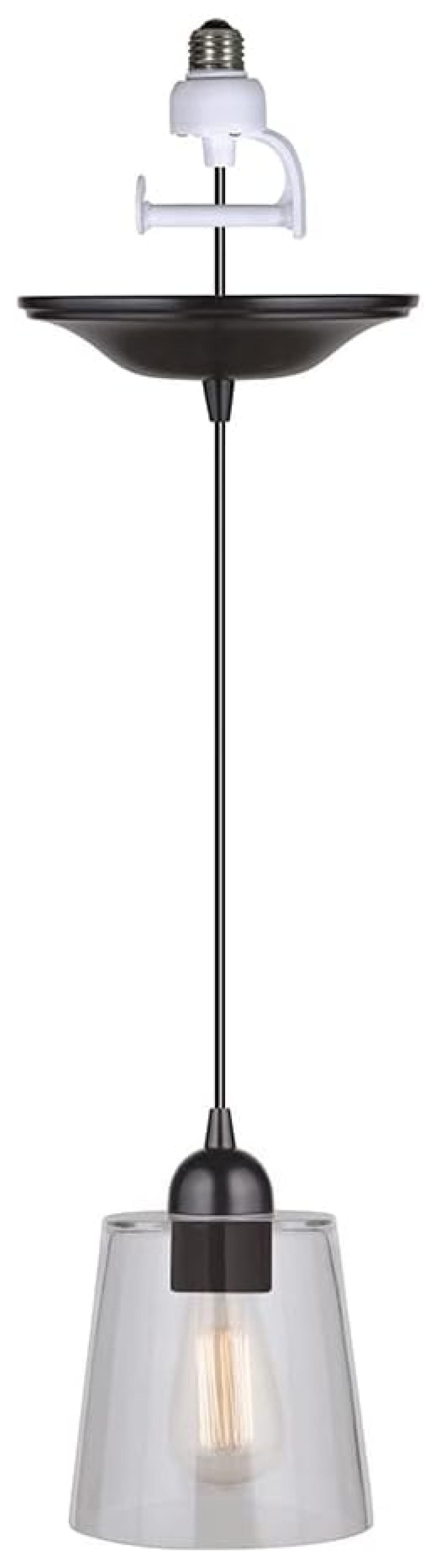 Products Pendant Light with Clear Glass Cylinder Shade with Bronze ...