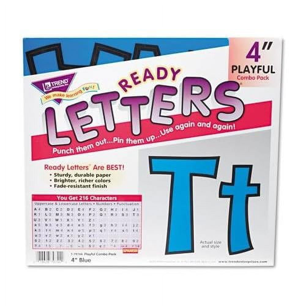 Products - Pin-Up Ready Letters, 4", Pre-Punched, Blue - Sold As 1 EA ...