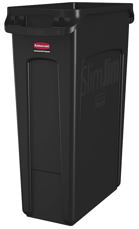 Products Slim Jim Plastic Rectangular Trash/Garbage Can With Venting ...