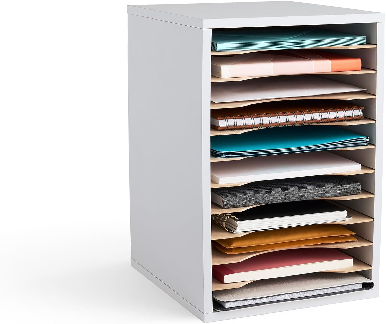 Products Vertical Desktop Sorter, 11 Compartment, White - Walmart.com
