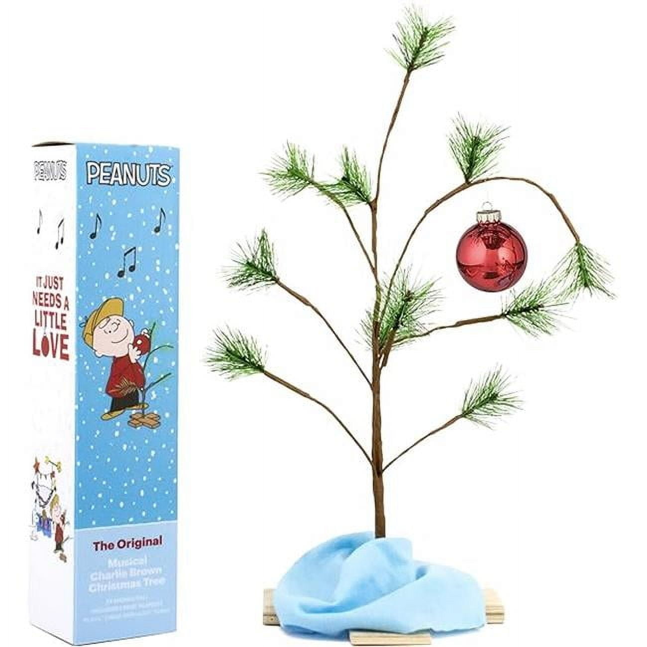 24-Inch Charlie Brown Christmas Tree with Linus' Blanket, 2-Pack ...