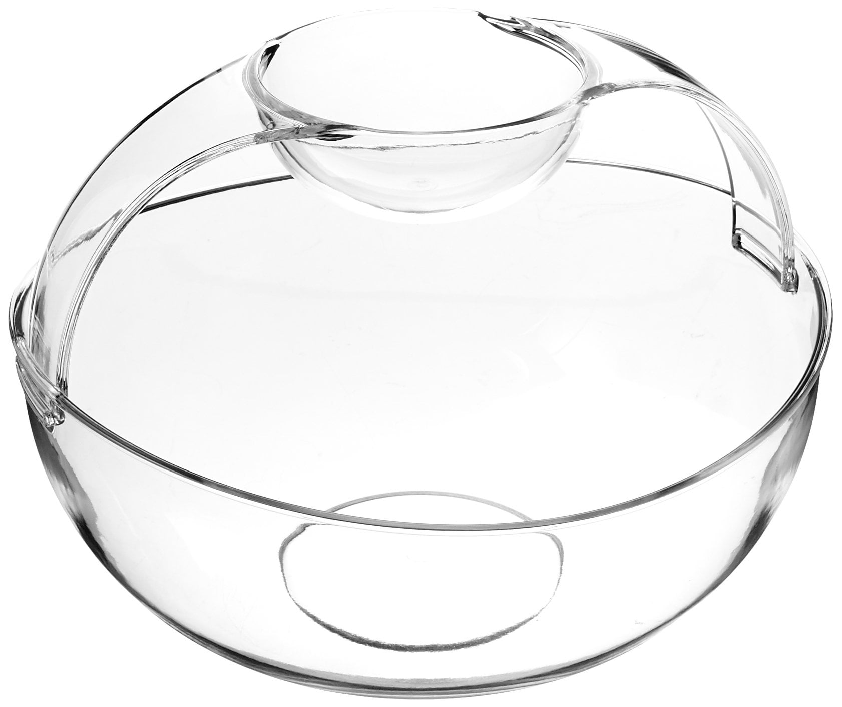 Prodyne Arch Chip & Dip Bowl (Removable Arched Dip Cup), Clear ...