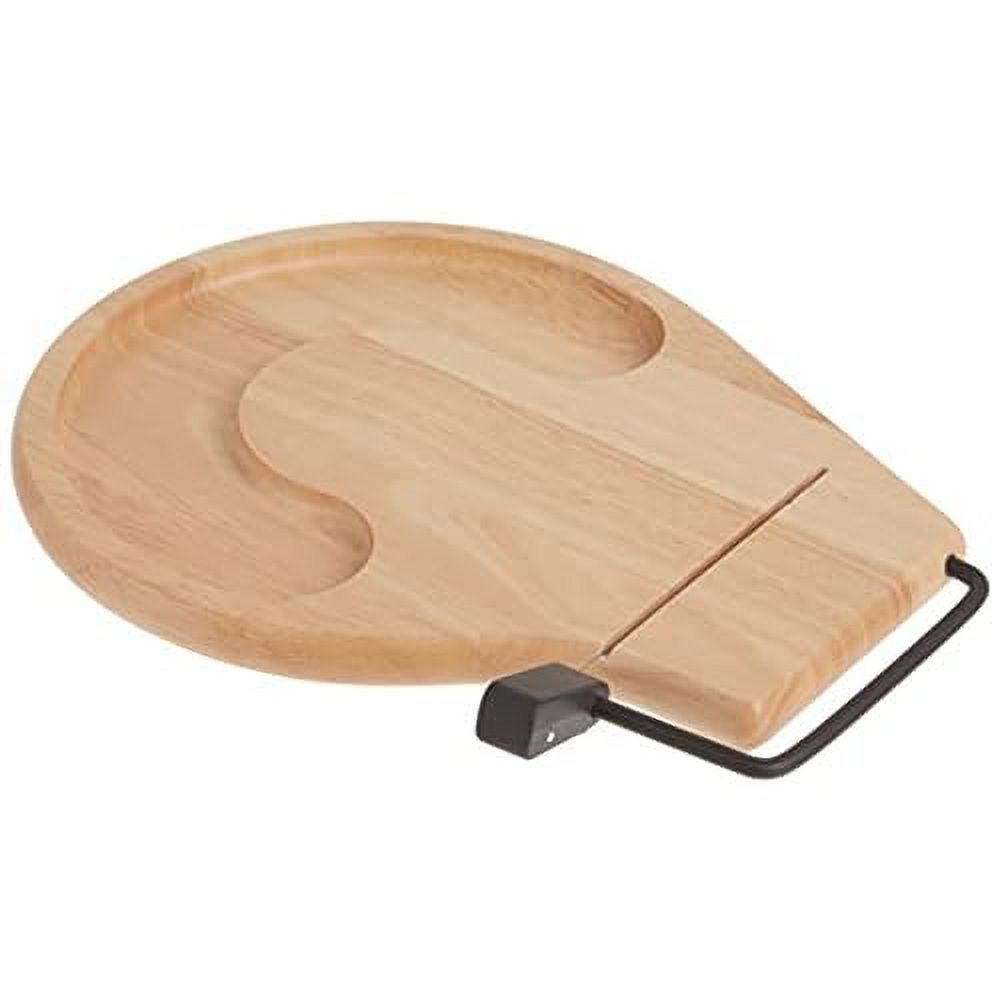 Prodyne Cheese Slicer/Tray with Cracker Well Beechwood with Tray ...