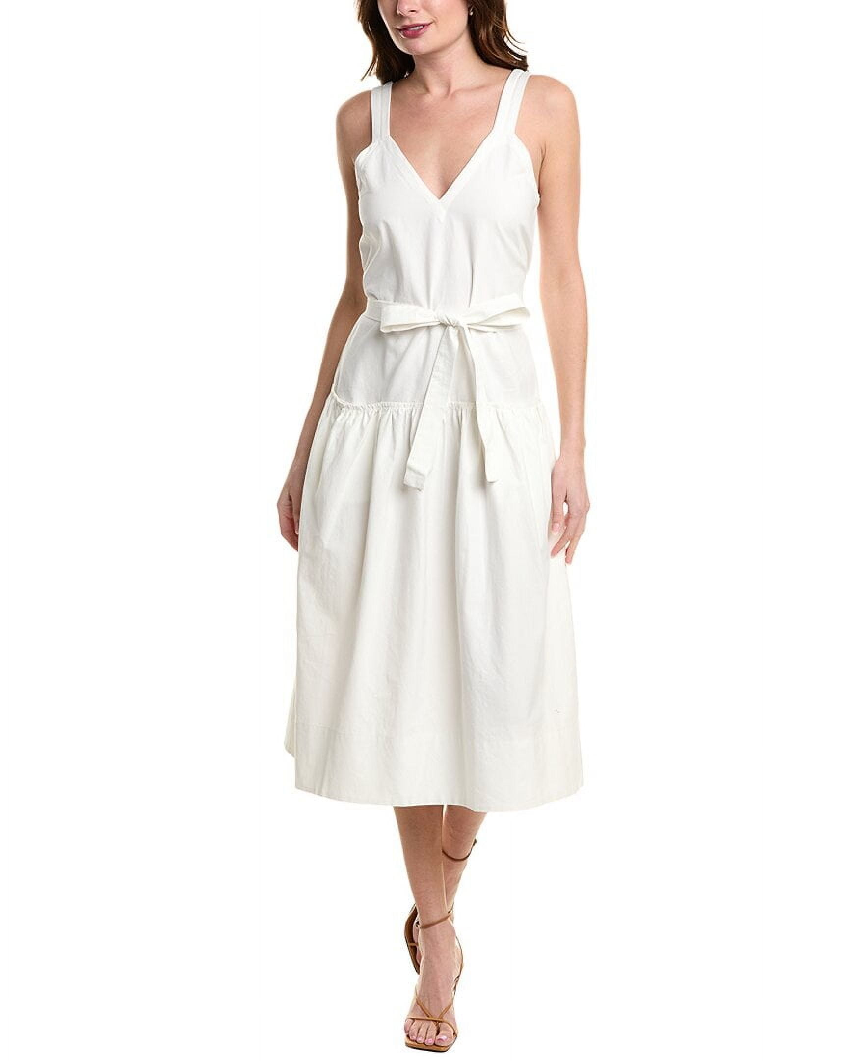 Proenza Schouler White Label womens Sasha Linen-Blend Midi Dress, 10 ...
