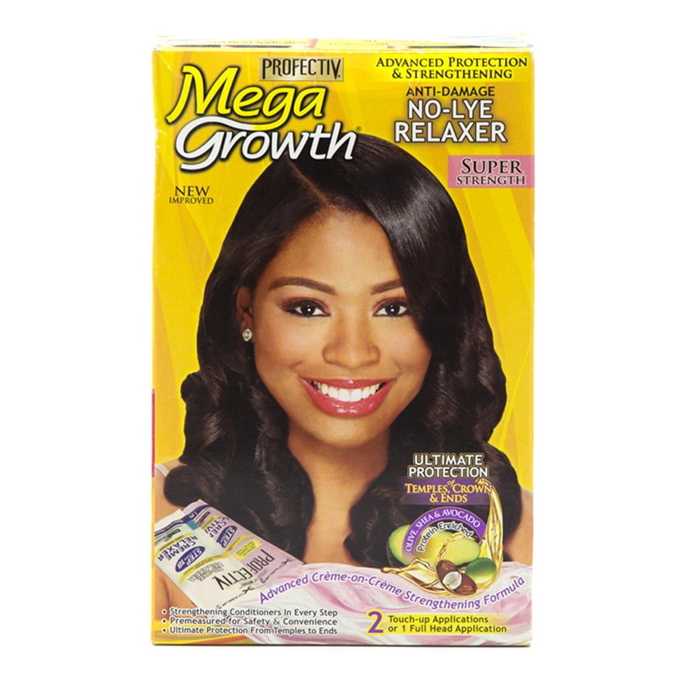 Profectiv Mega Growth No Lye New Relaxer Kit Super, 2 Touch Up, 1 Ea, 6 ...