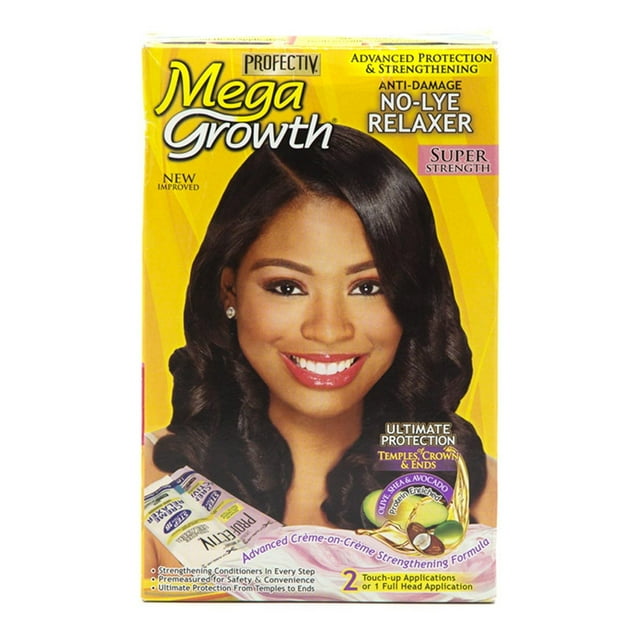 Profectiv Mega Growth No Lye New Relaxer Kit Super, 2 Touch Up, 1 Ea, 6 ...