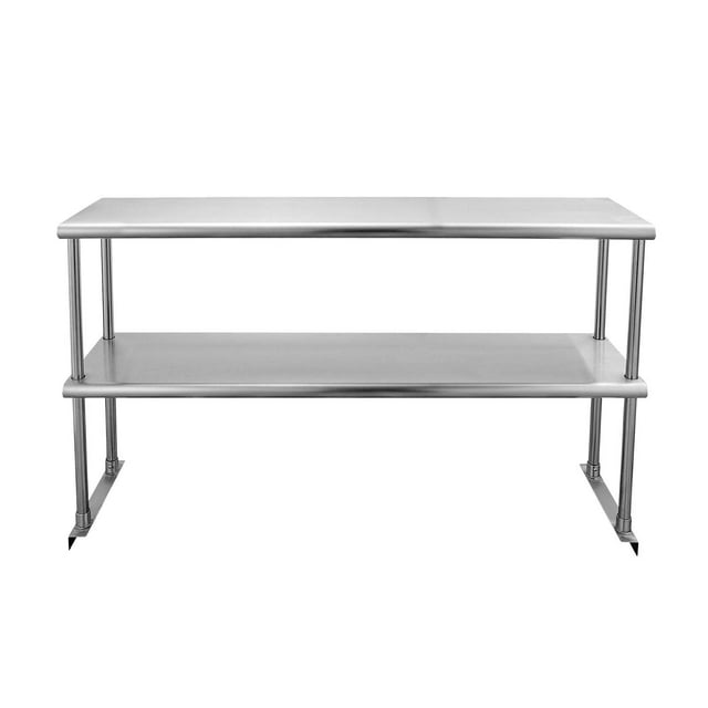 "Profeeshaw NSF Stainless Steel Kitchen Prep Table - 12"" x 48"" 2 Tier ...