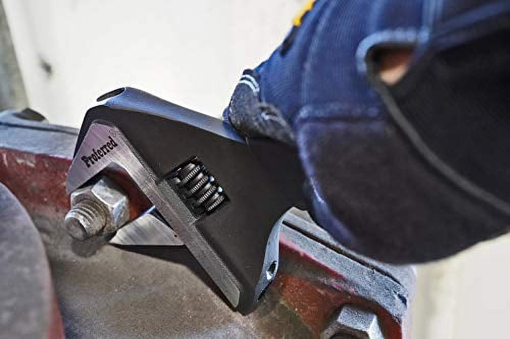Proferred Plumbing Adjustable Wrench, Black Phosphate Finish, 4 ...