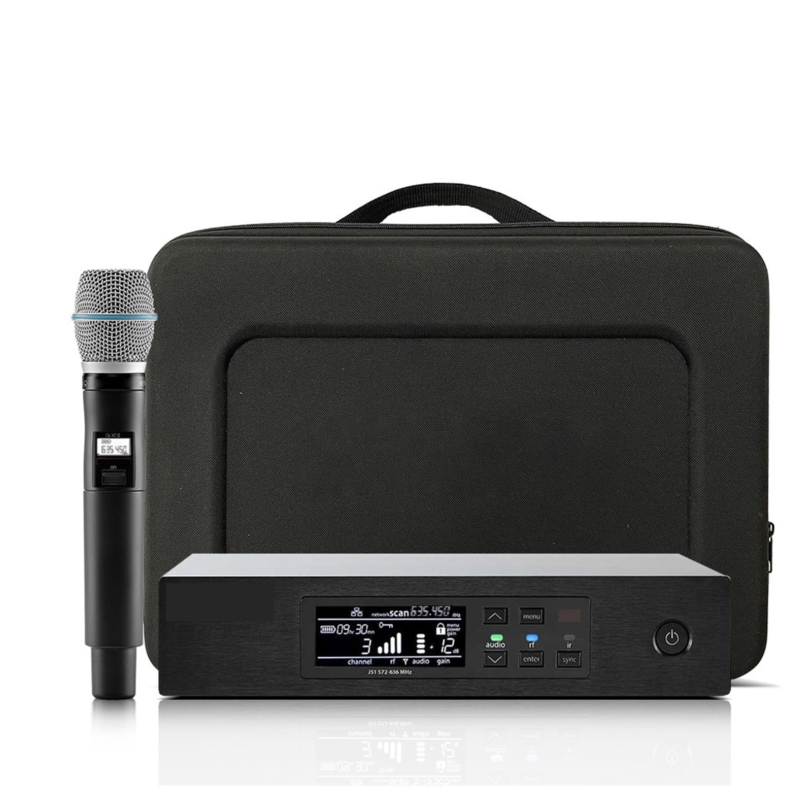 Profession 1 Channel Wireless Vocal Microphone UHF System Kit Handheld ...