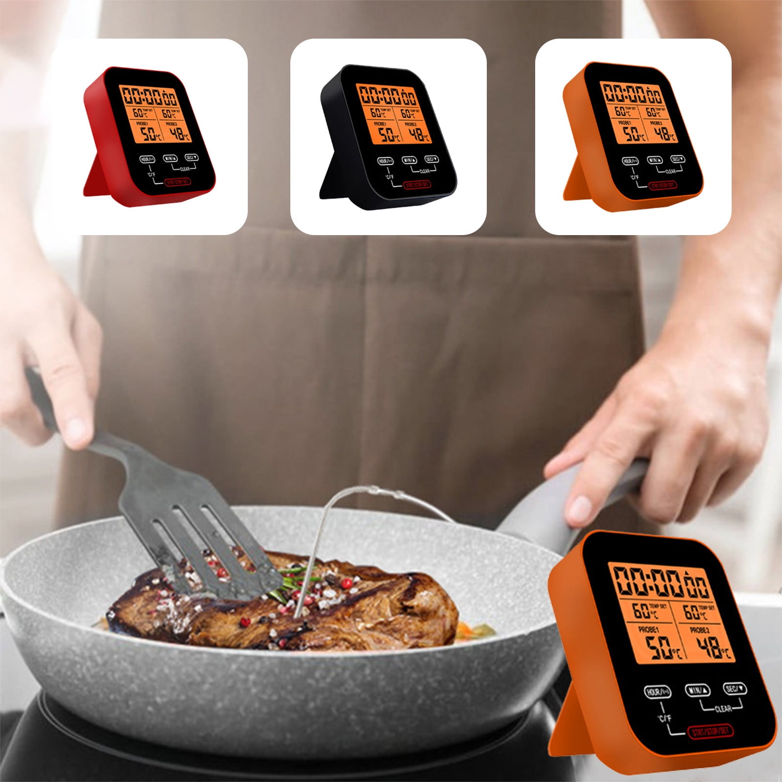 Profession Digital Instant Read Thermometers, Meat Cooking Grill Bbq ...