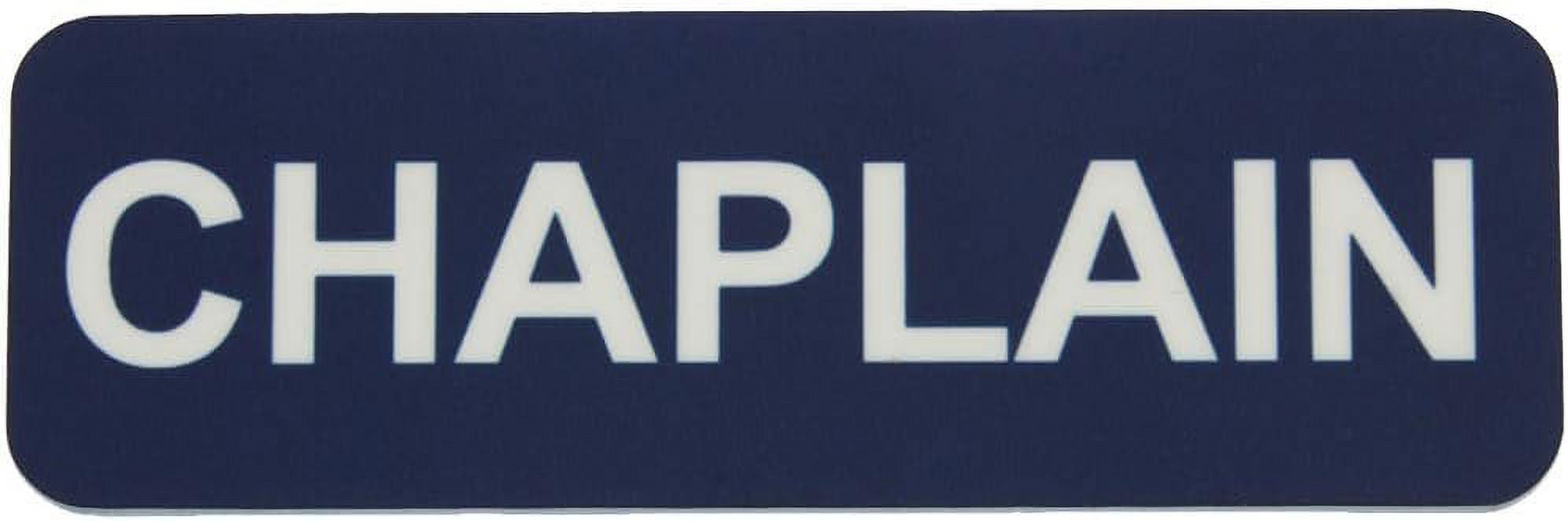 Professional 1 x 3 Inch Chaplain Name Badge - Large, Easy to Read ...
