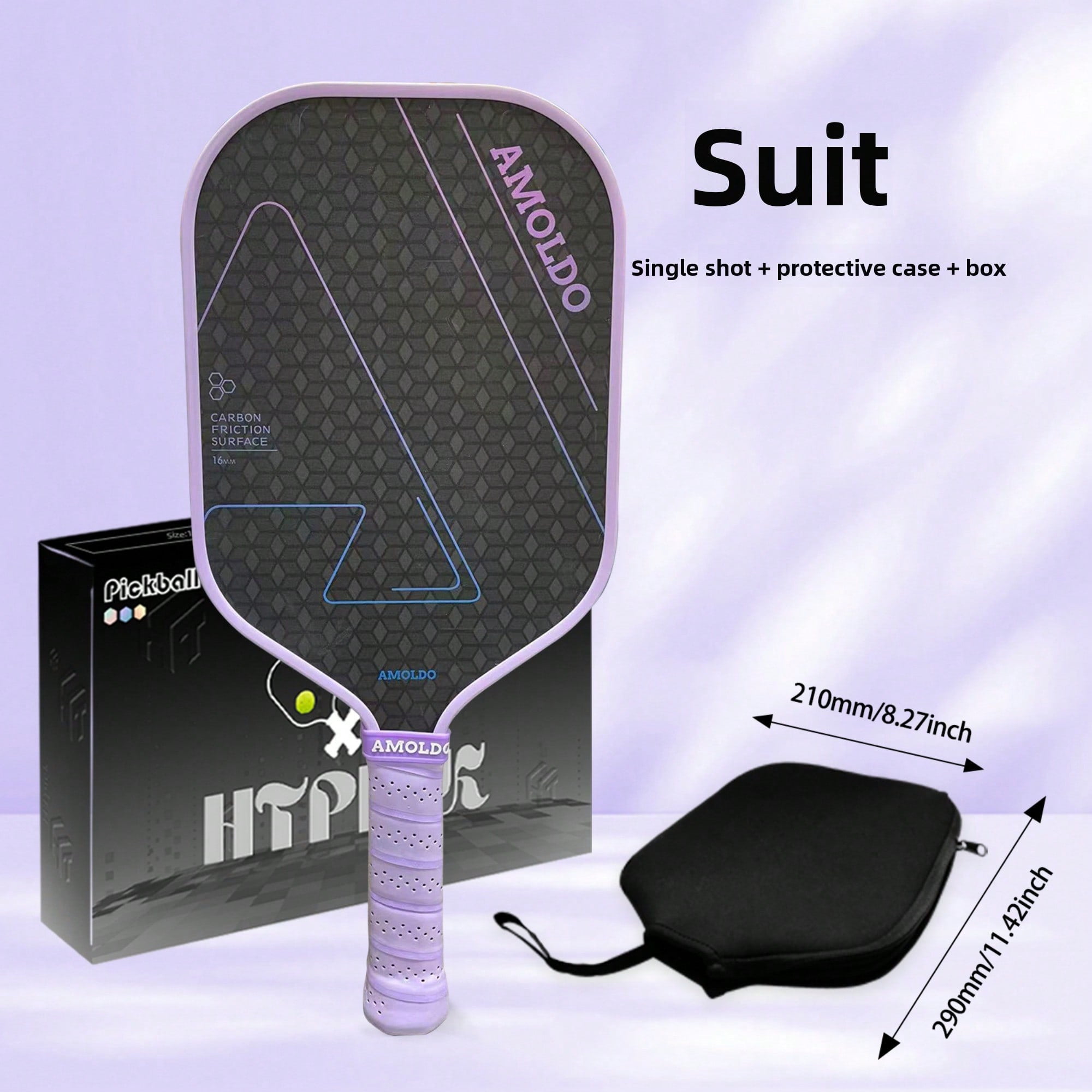 Professional 10K Carbon Fiber Pickleball Paddle – One-Piece Hot Press ...