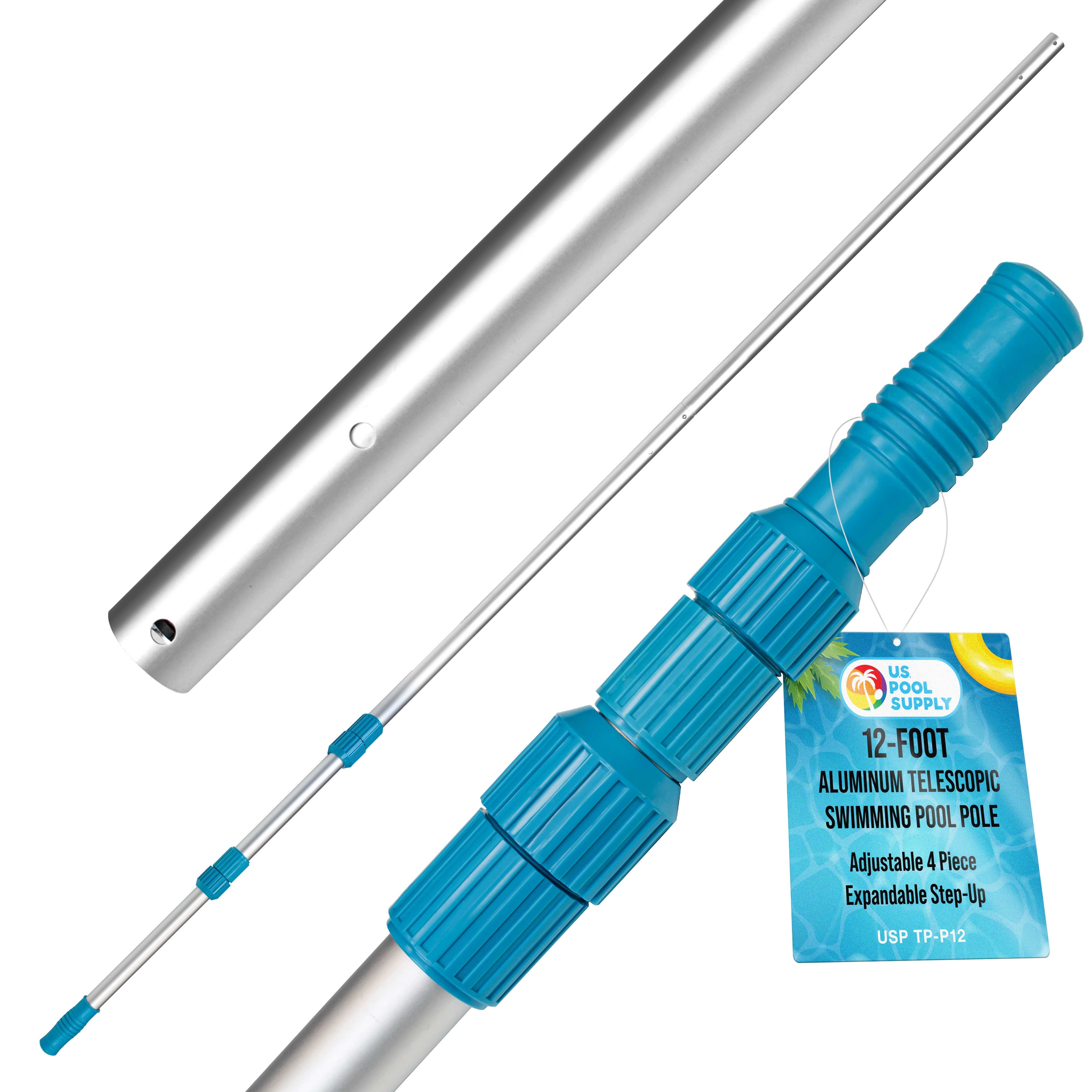 Professional 12-Foot Aluminum Telescopic Swimming Pool Pole, Adjustable ...