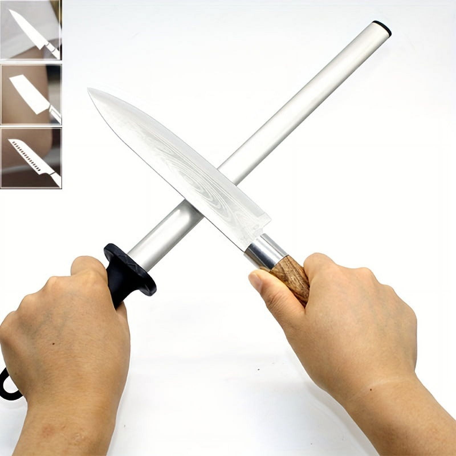Professional 12-Inch Diamond Knife Sharpener with Easy-Grip ABS Handle ...