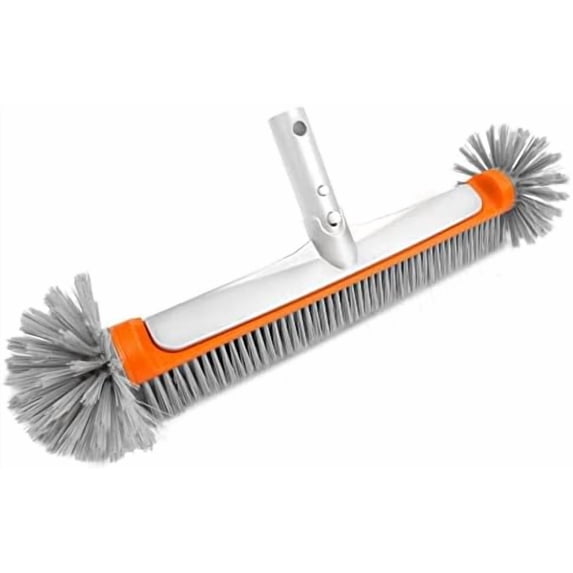 Professional 17.5" Floor & Wall Pool Cleaning Brush with Tough Around ...