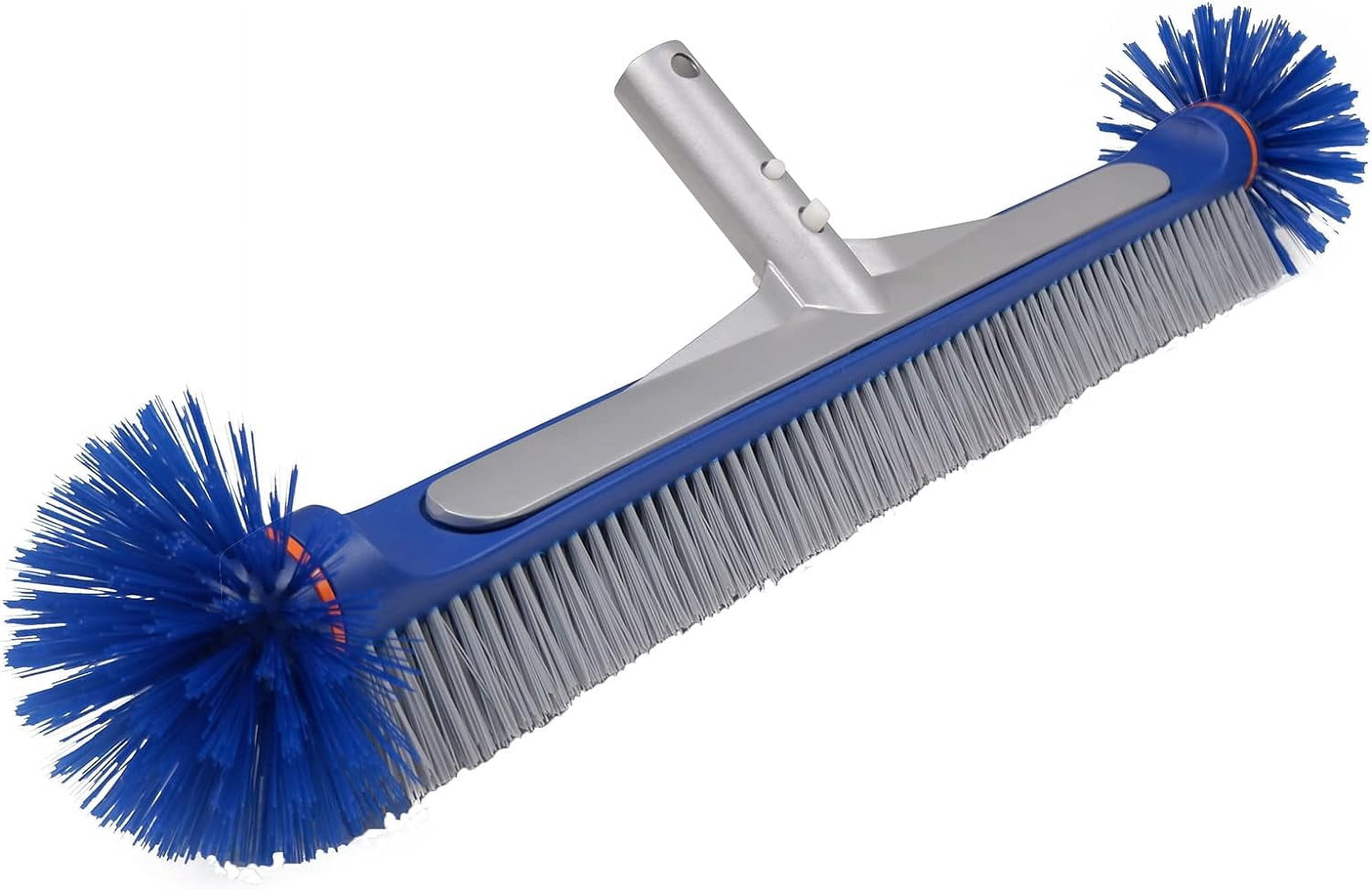 Professional 17.5" Floor & Wall Pool Cleaning Brush with Tough Around ...