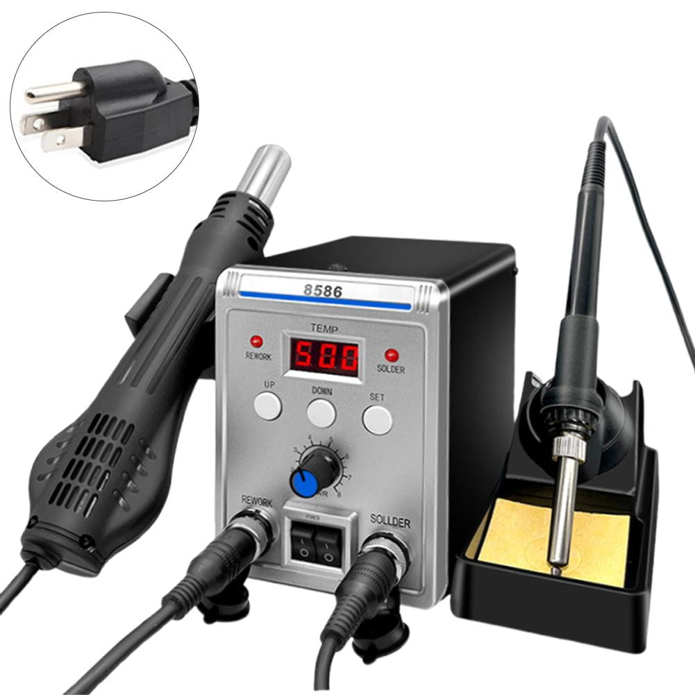 Professional 2-in-1 Soldering Station Kit with Hot #air# Rework Gun ...