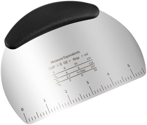 Professional 2-in-1 Stainless Steel Dough Cutter & Scraper - Heavy Duty ...