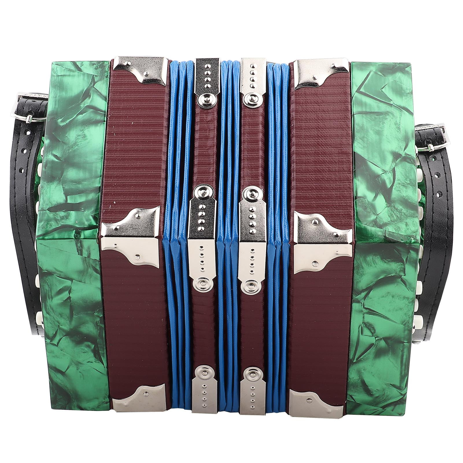 Professional 20 Buttons Accordion Concertina Musical Instrument (Green ...