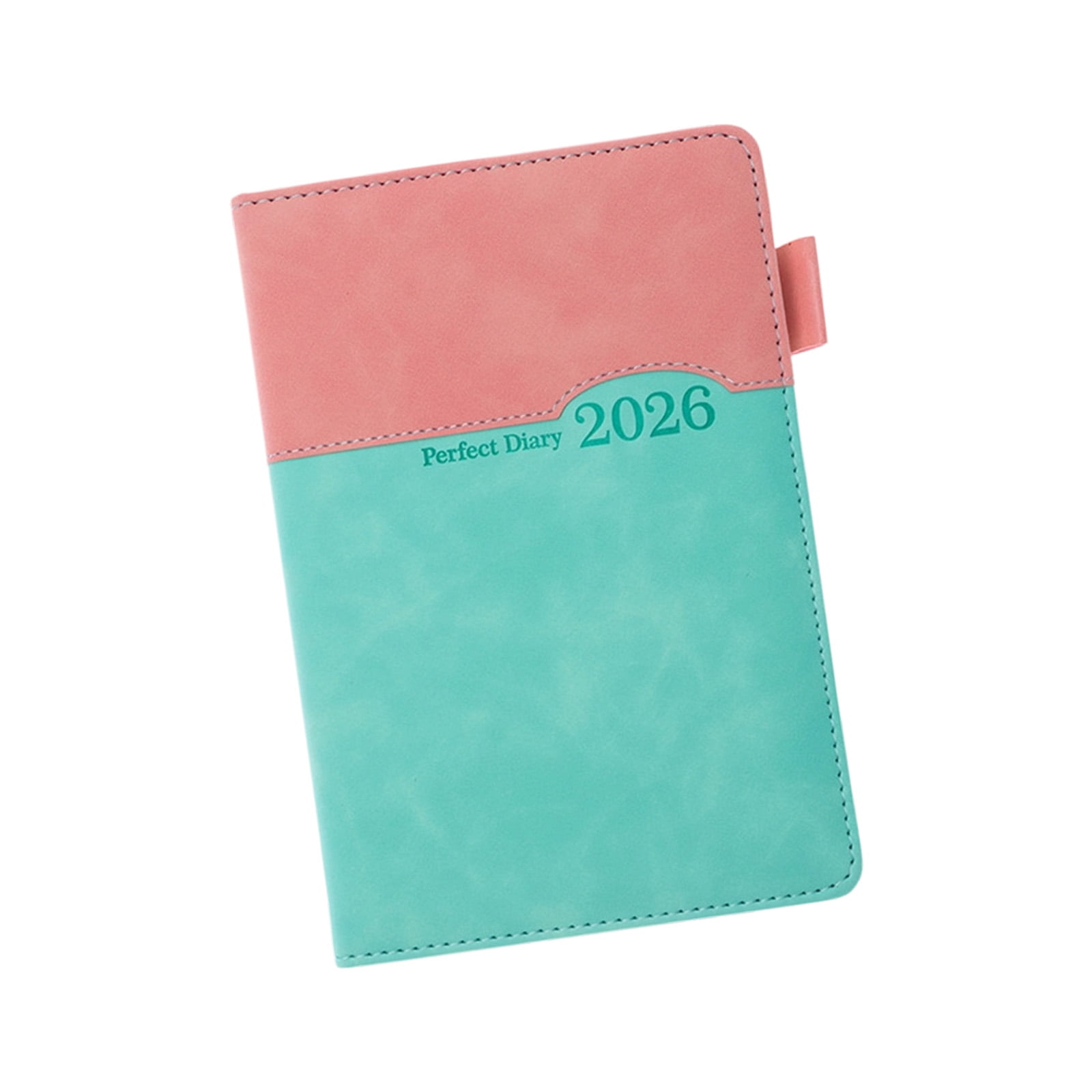 Professional 2026 Day Planner 400 Pages Dated PU Leather Academic Planner with Colored Monthly ...