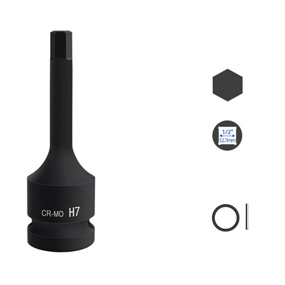 Professional 22mm Hex Impact Bit Socket 1/2Inch CR MO Steel Designed ...