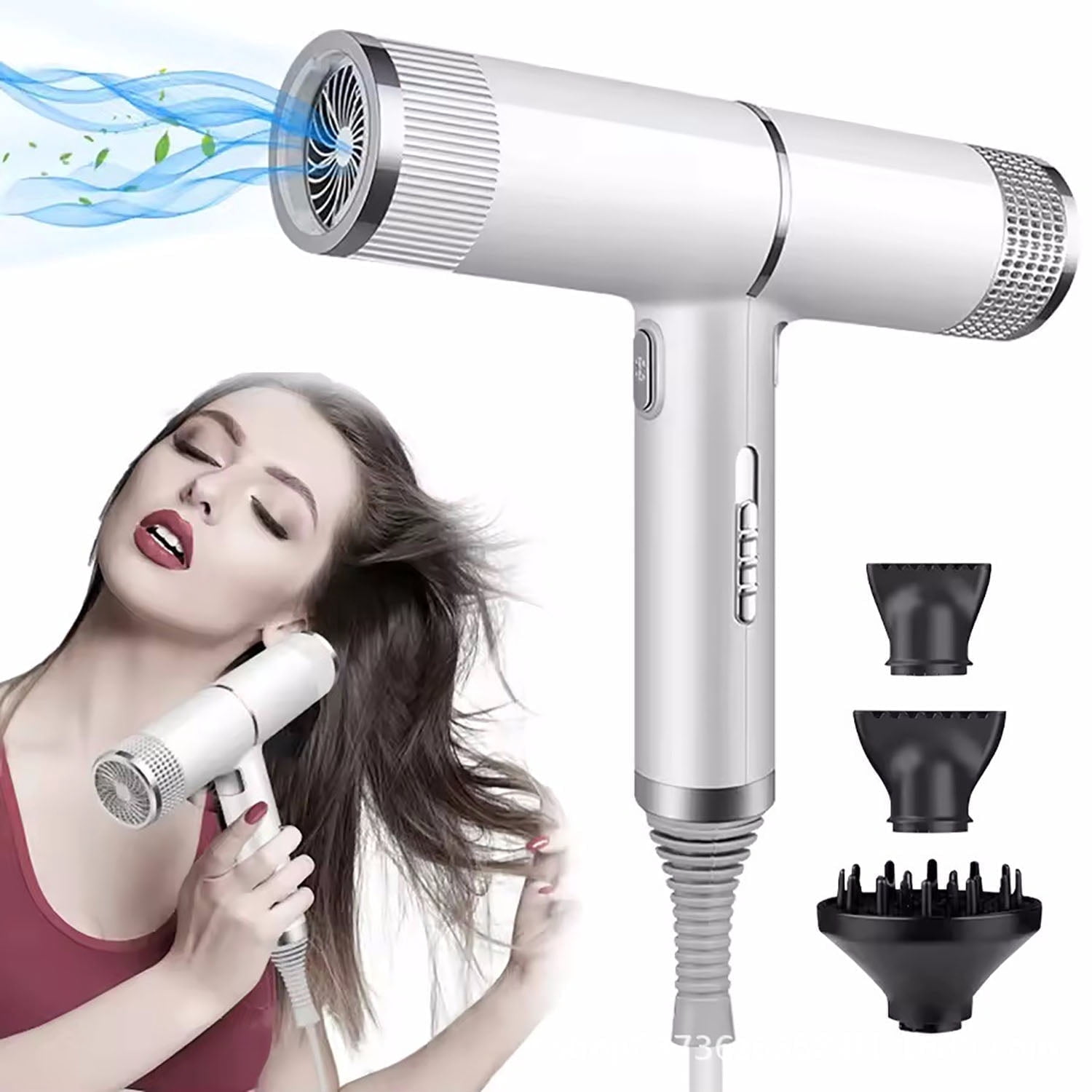 Professional 2500W Ionic Hair Dryer with Diffuser – High-Speed ...