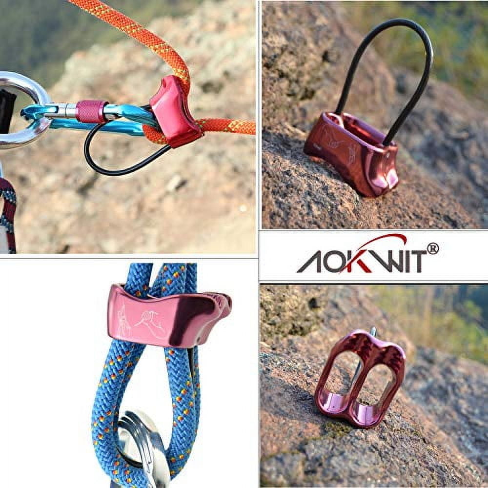 Professional 25KN Rappel ATC Belay Device Aluminum V-grooved Rock ...