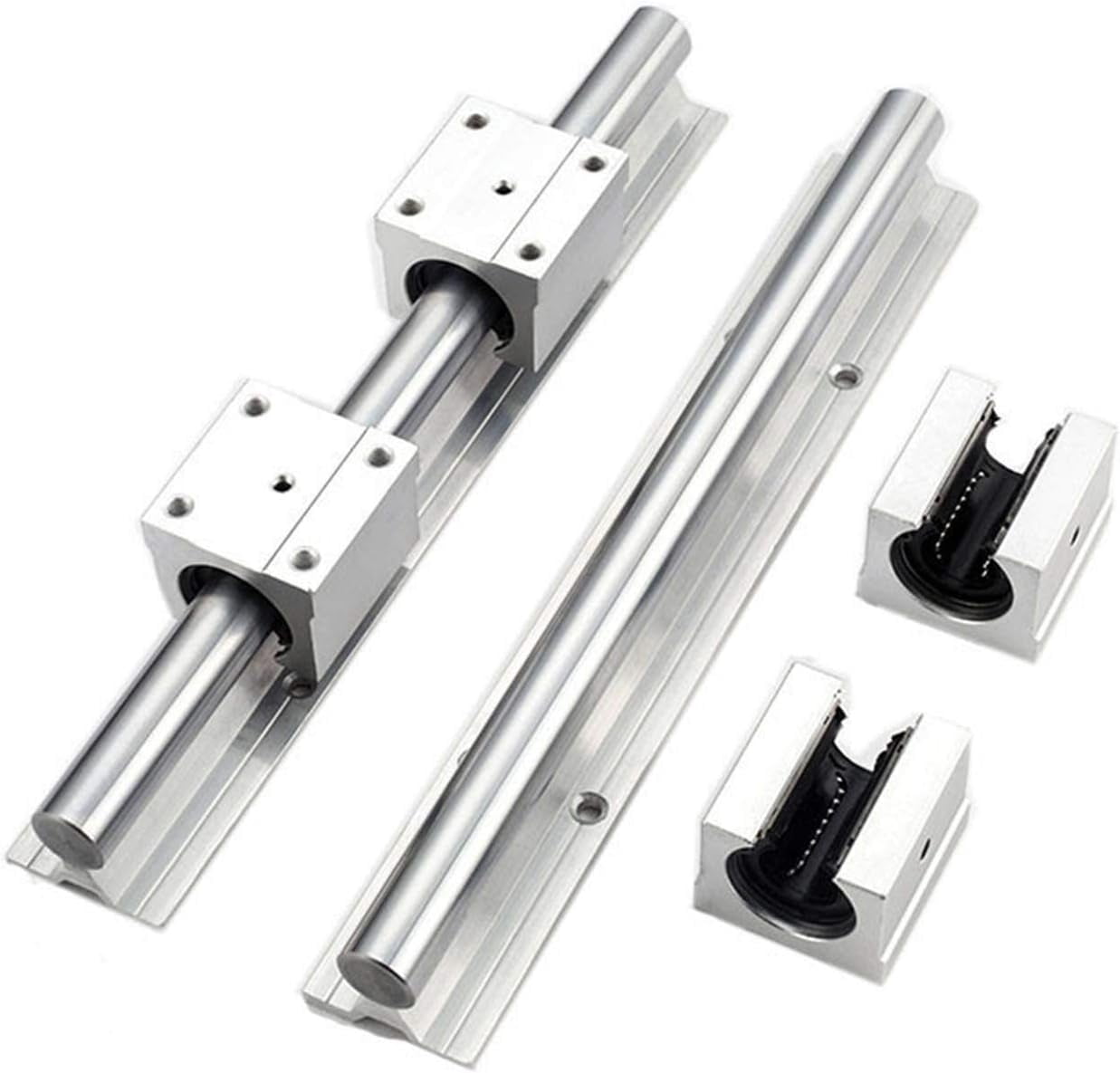 Professional 2pcs 20mm Rod SBR20 Fully Supported Linear Rail Guide Lineaire Shaft with 4Pcs ...