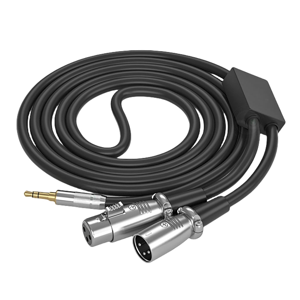 Professional 3.5mm to Double 3Pin Aux Cable Microphones Cord Wire for ...