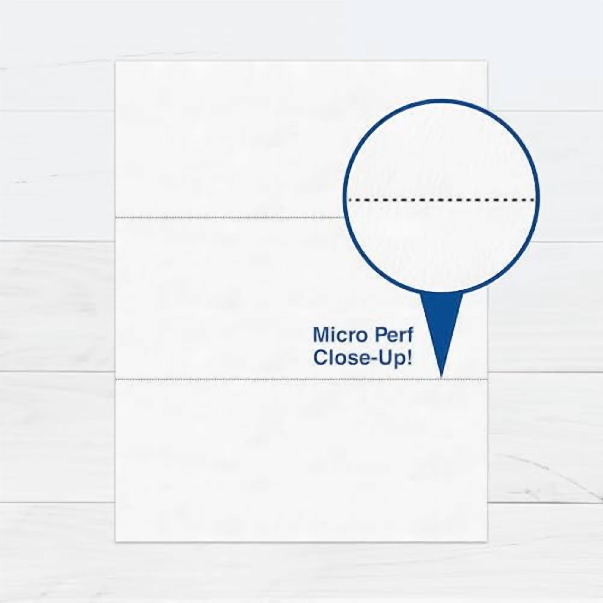 Professional 3 Part Perforated Paper 8.5” x 11” - Perfect For W-2, 1099 ...