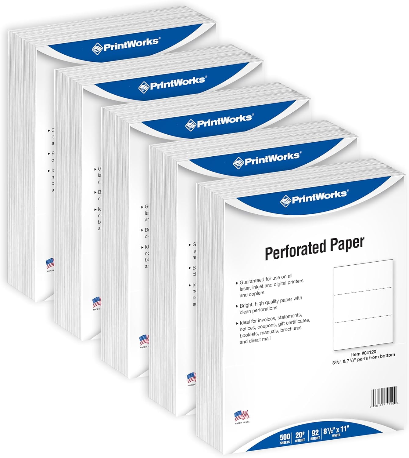Professional 3 Part Perforated Paper 8.5” x 11” - Perfect For W-2, 1099 ...