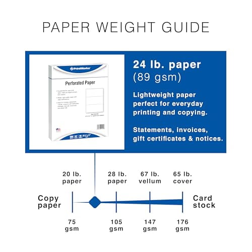 Professional 3 Part Perforated Paper 8.5” x 11” - Perfect For W-2, 1099 ...