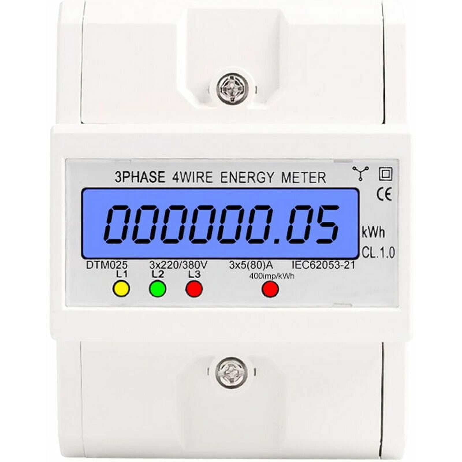 Professional 3 Phase 4 Wire Energy Meter, Din Rail Installation Digital ...