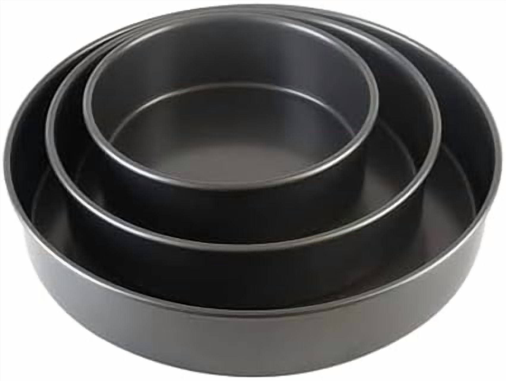 Professional 3-Piece Round Cake Pan Set of 6, 8, 10 inch Premium ...