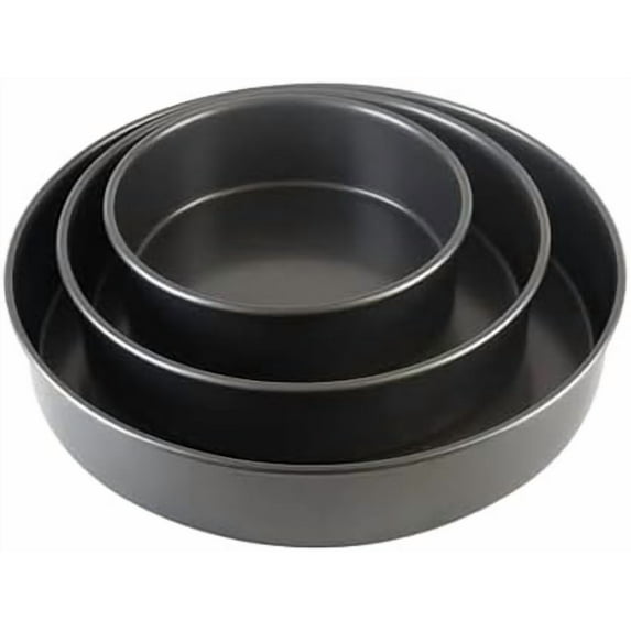 Professional 3-Piece Round Cake Pan Set of 6, 8, 10 inch Premium ...