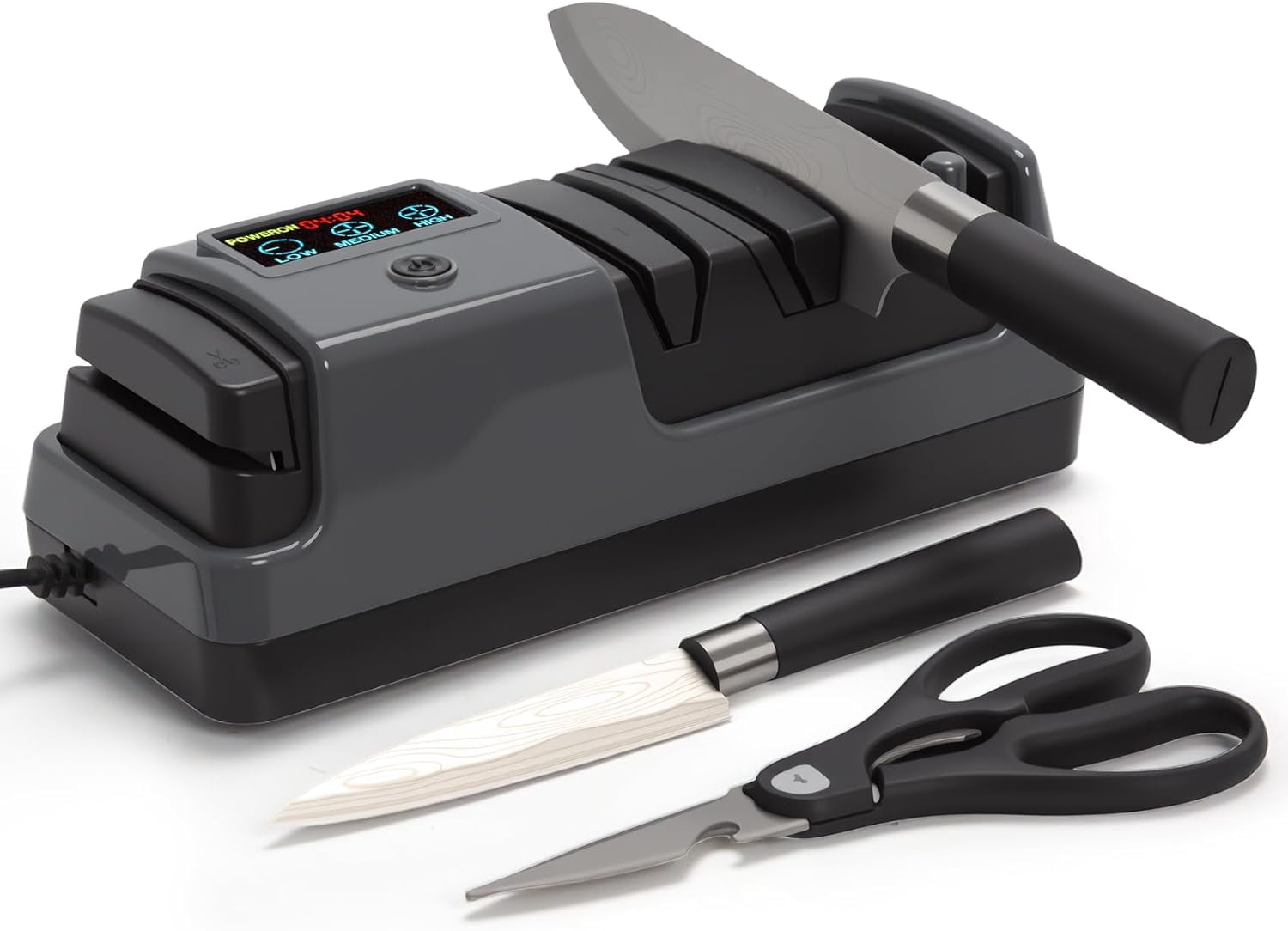 Professional 3-Sta Electric Knife Sharpener for Kitchen Knives, LCD ...