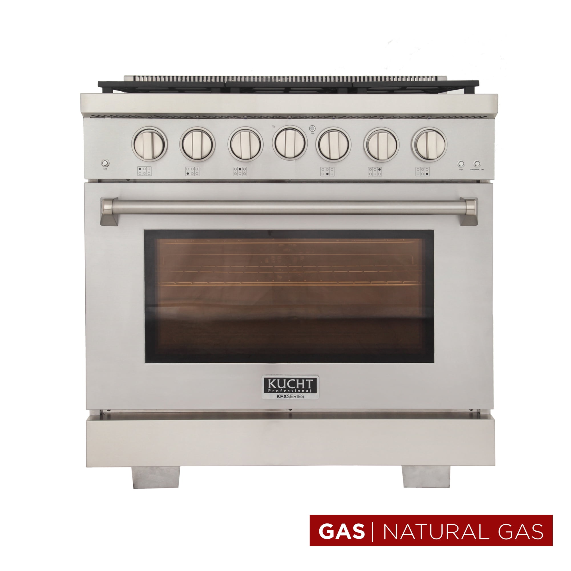 Professional 36-in Natural Gas Range in Stainless Steel with True ...