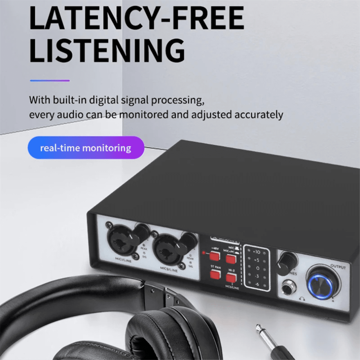 Professional 36bit 384kHz Audio Interface 2 in 2 Out Usb Sound Card ...