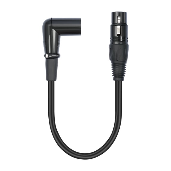 Professional 3Pin Cable Extension 90 Degree Male to Straight Female ...