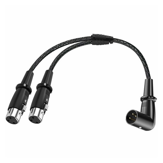 Professional 3Pin XLR Male to 2XLR Female Y Splitter Cable for High ...