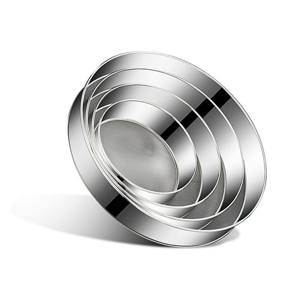 Professional 4-Piece Round Flour Sifter Set, 60 Mesh Stainless Steel ...